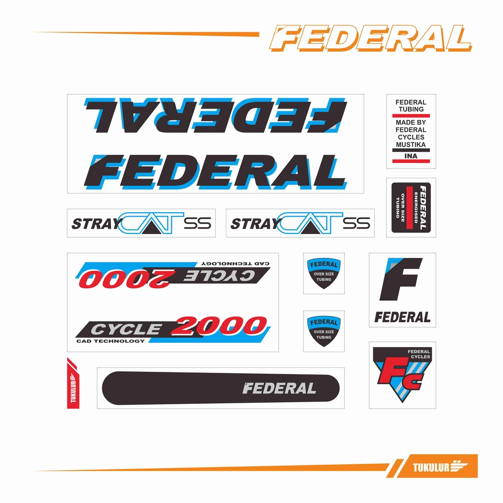 Jual STIKER DECAL SEPEDA FEDERAL STRAY CAT MODEL 2 | Shopee Indonesia
