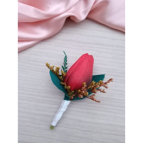 Jual KORSASE TULIP MERAH/ CORSAGE /BOUTONNIERE /BUNGA PENGAPIT ...