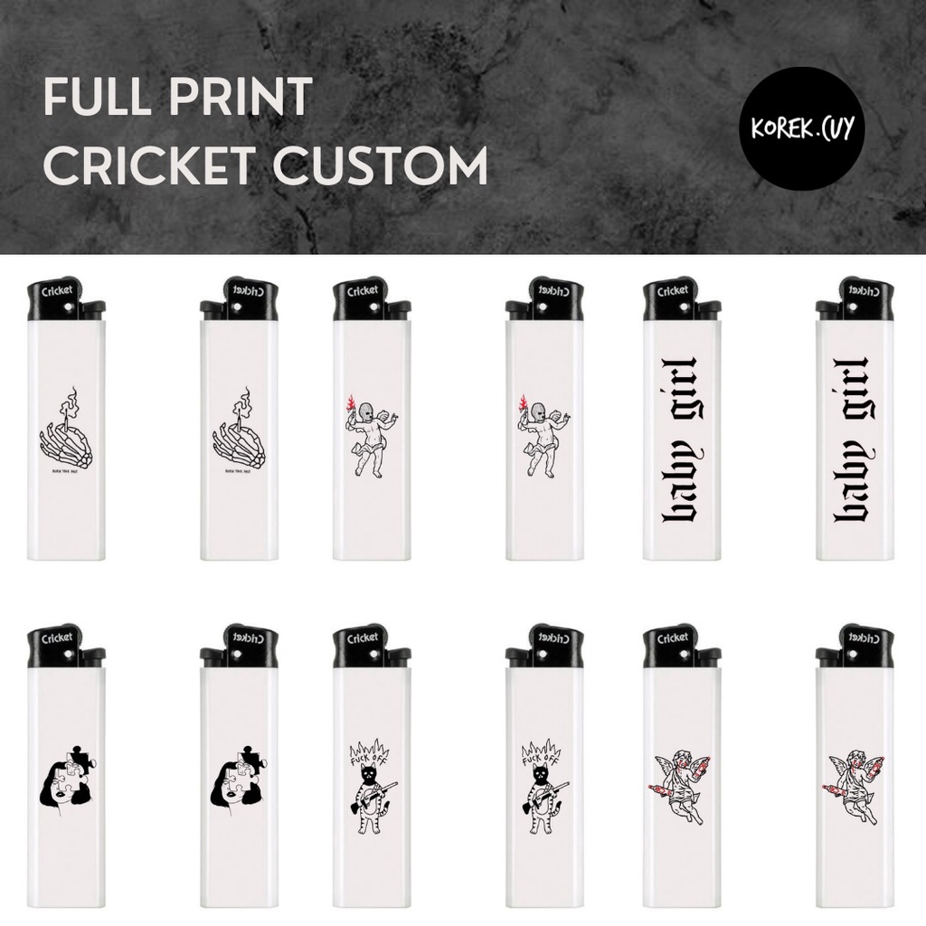 Jual KOREK API CUSTOM / KOREK GAS / STIKER - WHITE THEME Indonesia ...