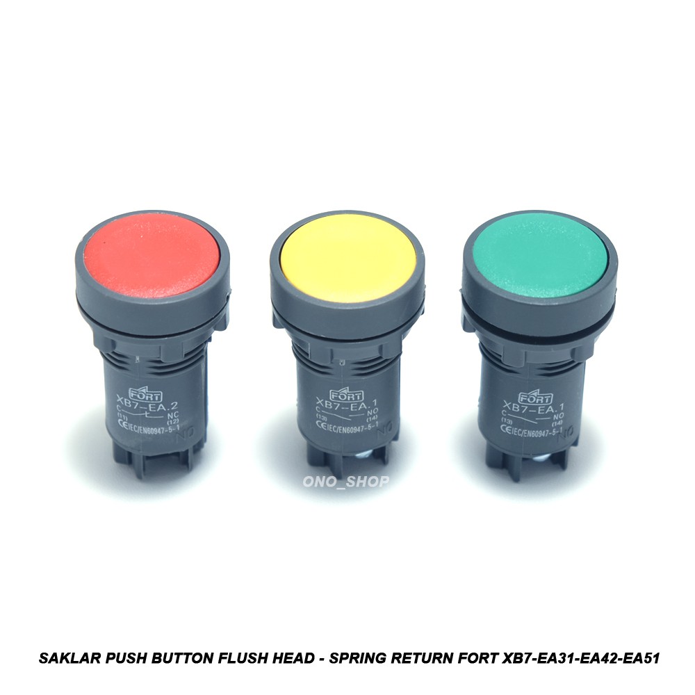 Jual Saklar Push Button Flush Head - Spring Return Fort XB7 | Shopee ...