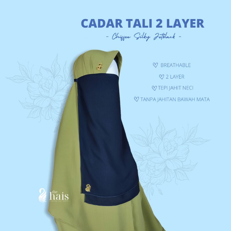 Jual CADAR TALI 2 LAYER SIFON SILKY JETBLACK PREMIUM | Shopee Indonesia