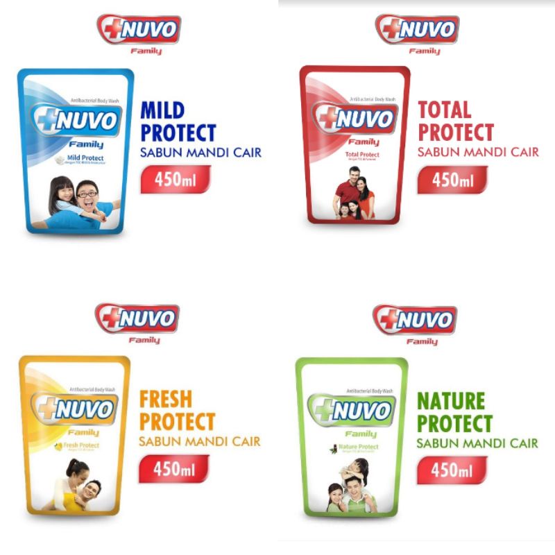 Jual NUVO FAMILY BODY WASH REFILL / ISI ULANG 450ml | Shopee Indonesia