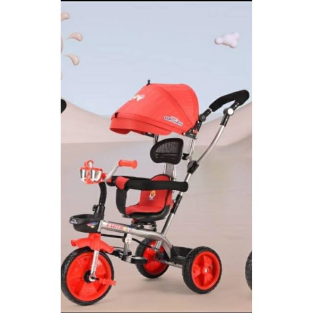 SEPEDA RODA TIGA TYPE BARU TRICYCLE STROLLER ANAK BABY SHARK MUSIC ...