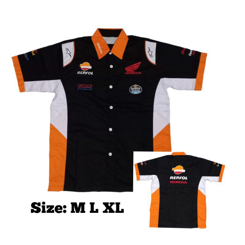Jual kemeja otomotif HONDA REPSOL baju komunitas F1 MOTOGP RACING (COD ...
