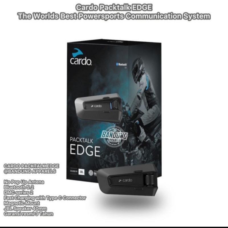 Jual Intercom Cardo Packtalk Edge New Dual Pack isi 2 Garansi 3 tahun ...
