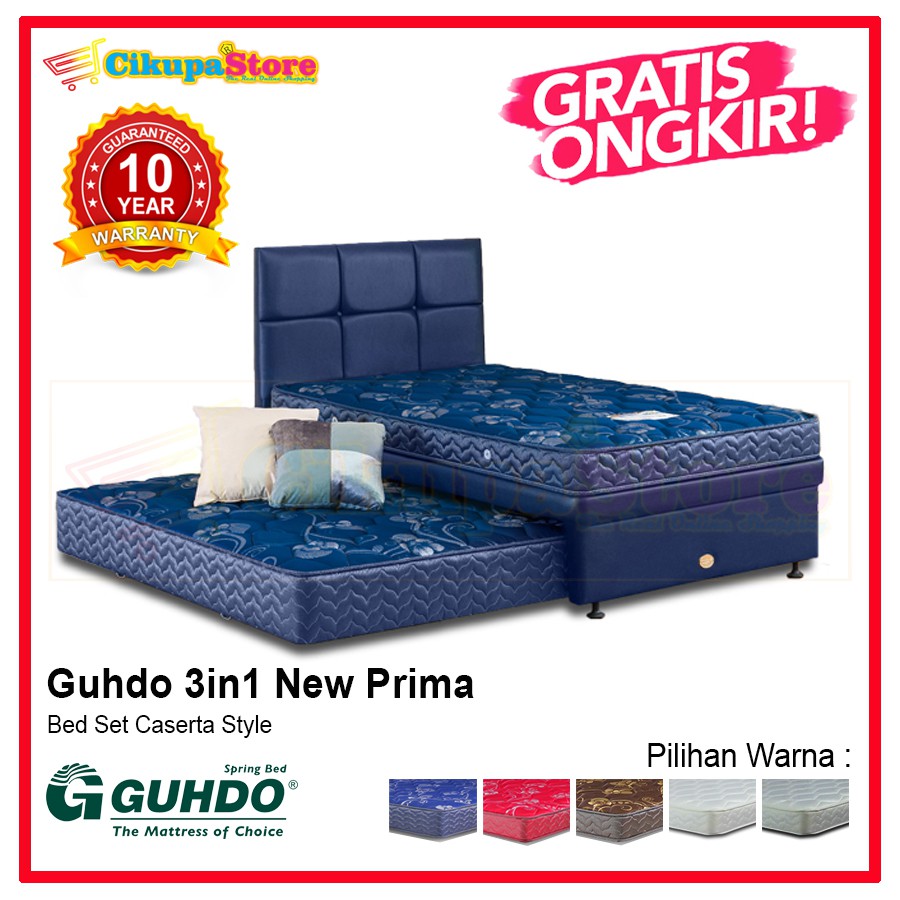 Jual Kasur Springbed Guhdo 3in1 New Prima Caserta Style Tebal 25cm - BED SET (Kasur Dipan ...