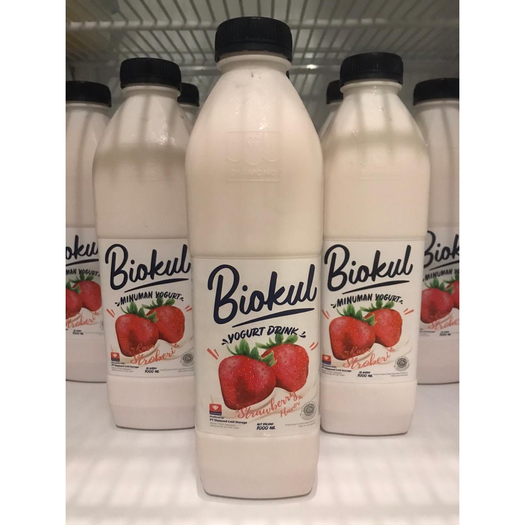 Jual Biokul Yogurt Drink Rasa Strawberrry - 1 Liter | Shopee Indonesia