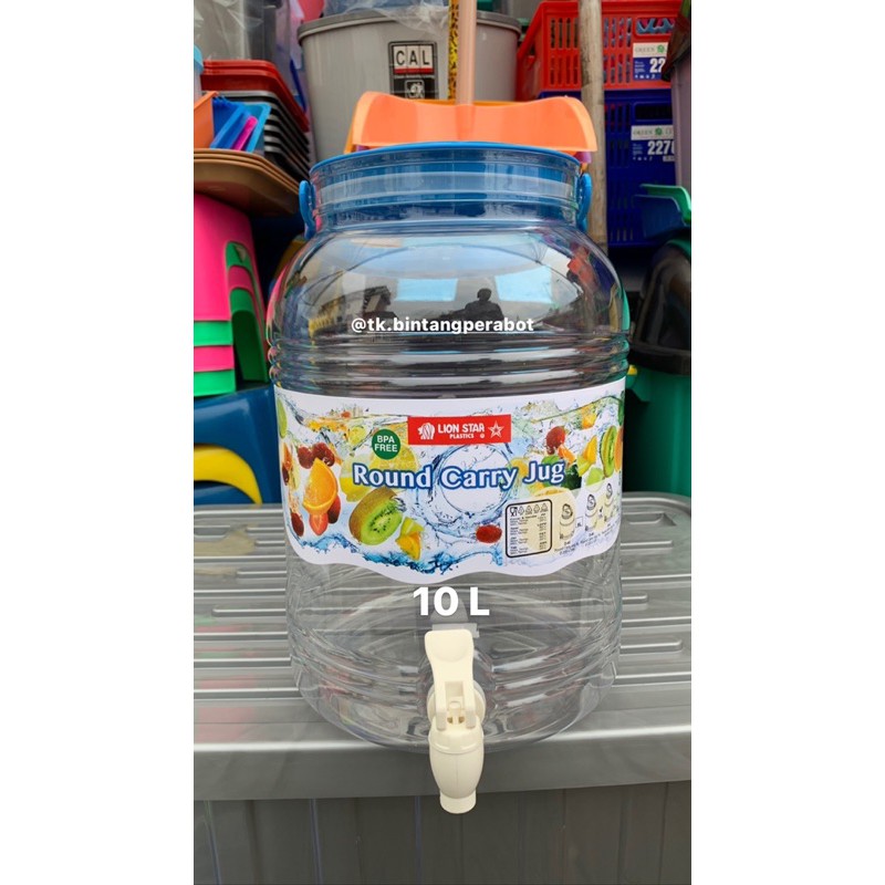 Jual Lion Star Galon Air Kran 10 Liter / Galon Kran / Galon Air / Round ...