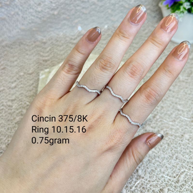 Jual CINCIN LISTRING GELOMBANG STACK RING AYUGOLD EMAS 375/8K | Shopee ...