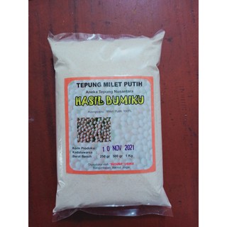 Jual Tepung MILLET PUTIH kemasan 250 gram/Tepung MILLET MERAH 250gr ...