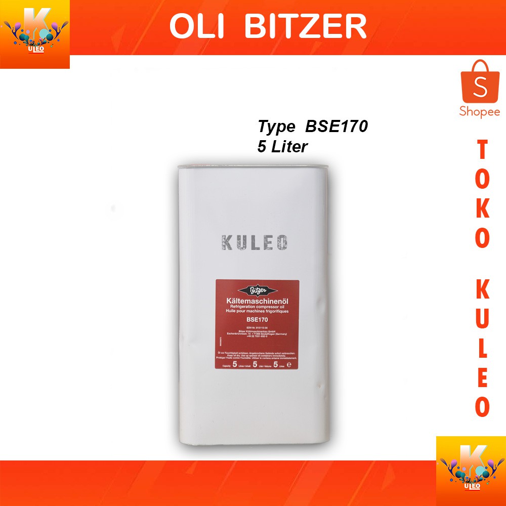 Jual OLI BITZER BSE170 / Bitzer Oli bse 170 5liter / Oli Compressor ...