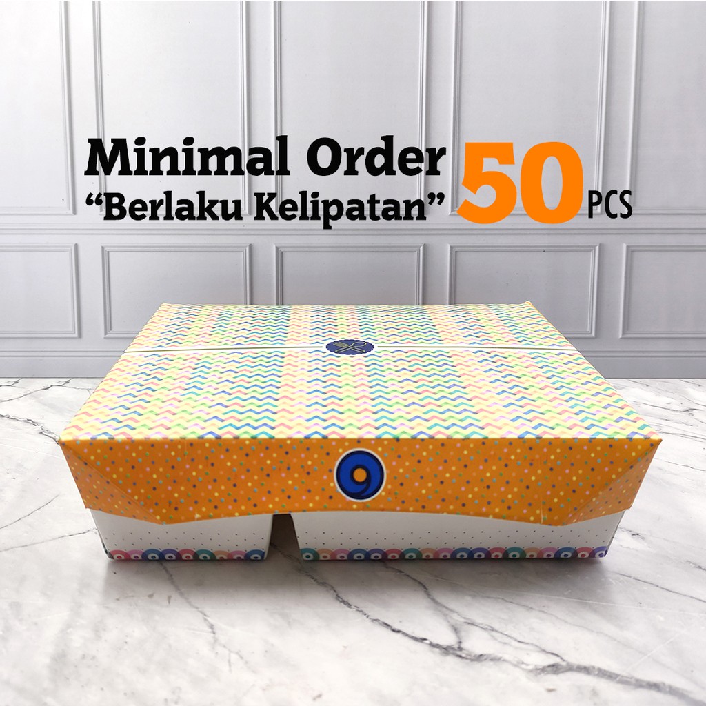 Jual Lunch Box Sekat 5 / Tab Plus 5C 19 x 17 cm / Paper Lunch Box Sekat ...