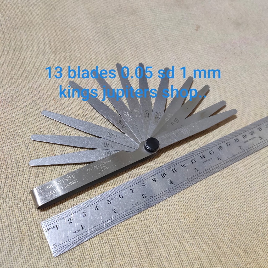 Jual Feeler gauge 13 blades kunci setelan klep kelep fuller gauge 13 ...