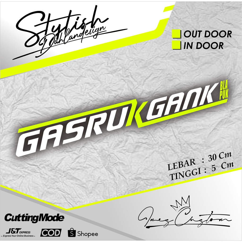 Jual STIKER GASRUK GANK stiker kaca mobil | Shopee Indonesia