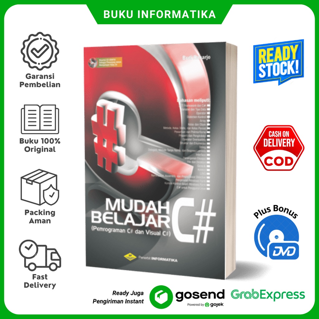 Jual Buku Mudah Belajar C# (Pemrograman C# Dan Visual C#) + Bonus CD ...