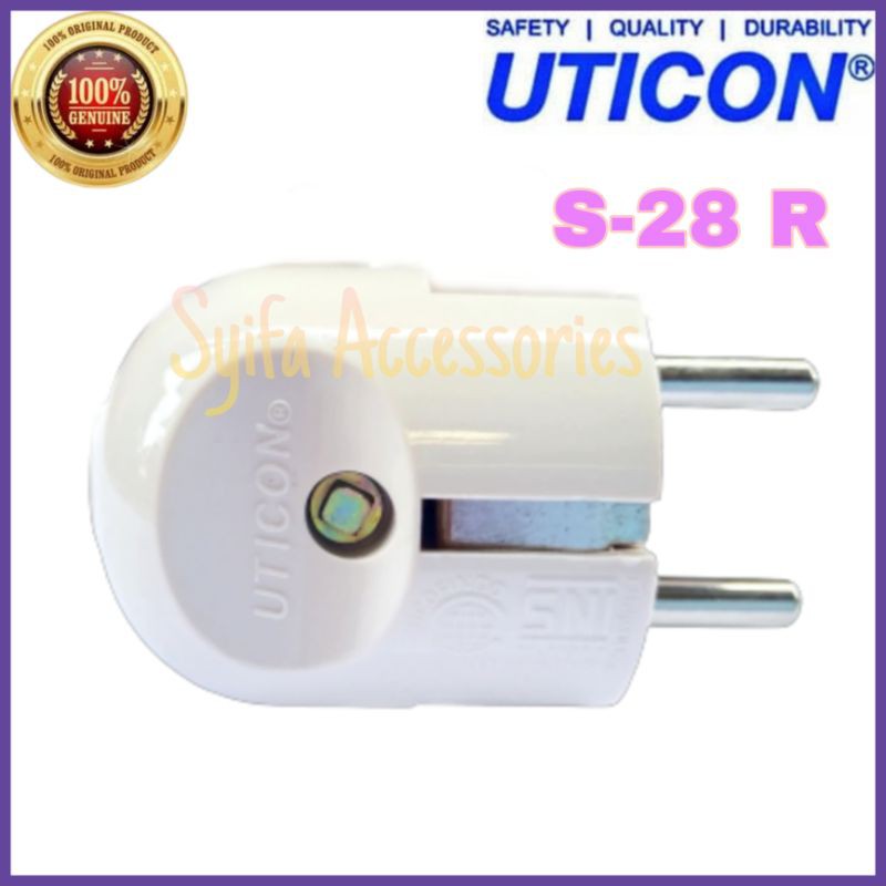 Jual Uticon Steker Arde Stop kontak Bulat S-28 R | Shopee Indonesia