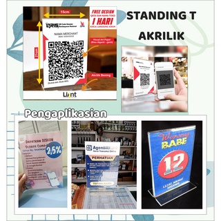 Jual QR STAND DAN CETAK / STANDING CUSTOM QR CODE MEJA KAFE / RESTO ...