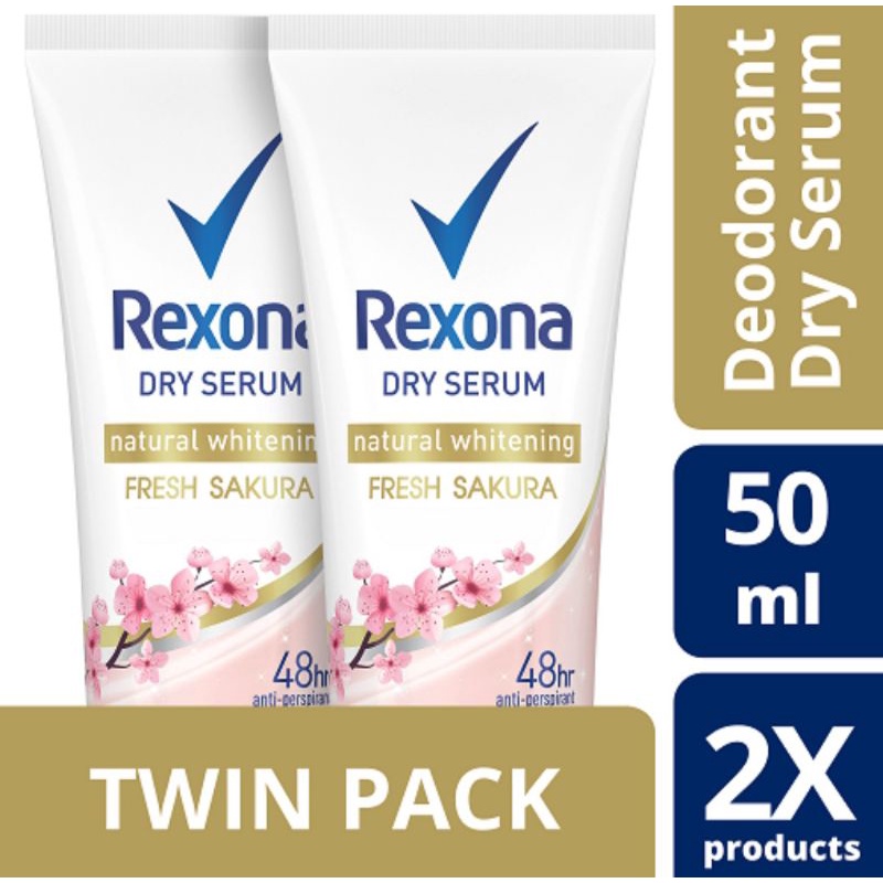Jual rexona deodorant dry serum whitening fresh sakura 50ml anti ...