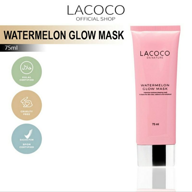 Jual LACOCO WATERMELON GLOW MASK ( BUAT MENCERAHKAN WAJAH ) | Shopee ...