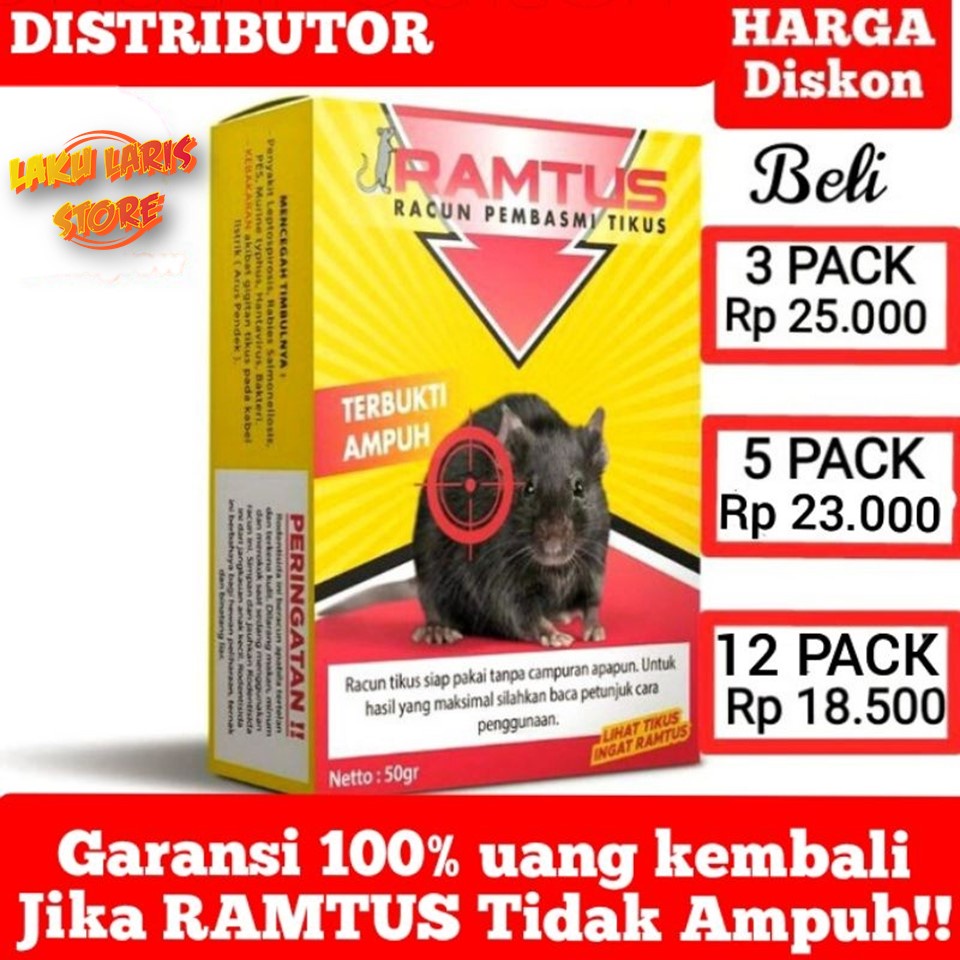Jual Obat Racun Tikus Ampuh Mati Kering RAMTUS | Shopee Indonesia