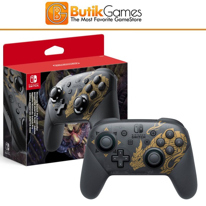 Jual Pro Controller Nintendo Switch Monster Hunter Rise Edition ...
