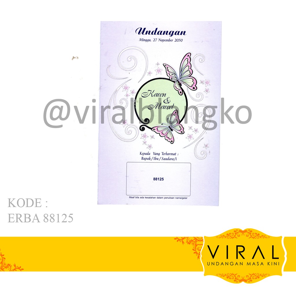 Jual Blangko Undangan Erba 88125 Harga Murah | Shopee Indonesia