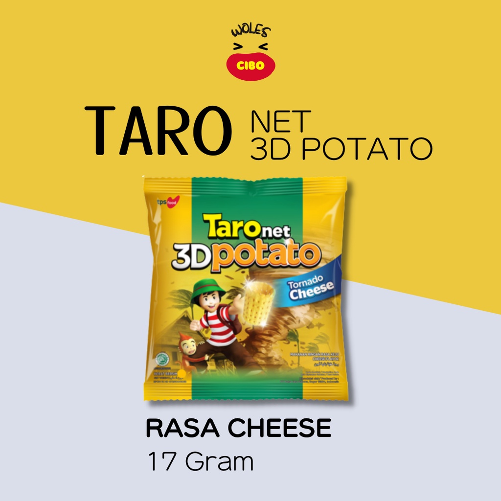 Jual TARO Net 3D Tornado Cheese 17gr Snack Renceng Rasa Keju Camilan ...