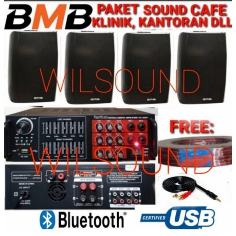 Jual PAKET SOUND SYSTEM CAFE AULA KANTORAN 4 SPEAKER BMB ORIGINAL | Shopee Indonesia