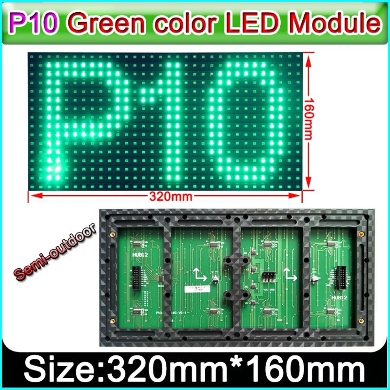 Jual LED P10 SMD HIJAU SEMI OUTDOOR MODUL RUNNING TEXT | Shopee Indonesia