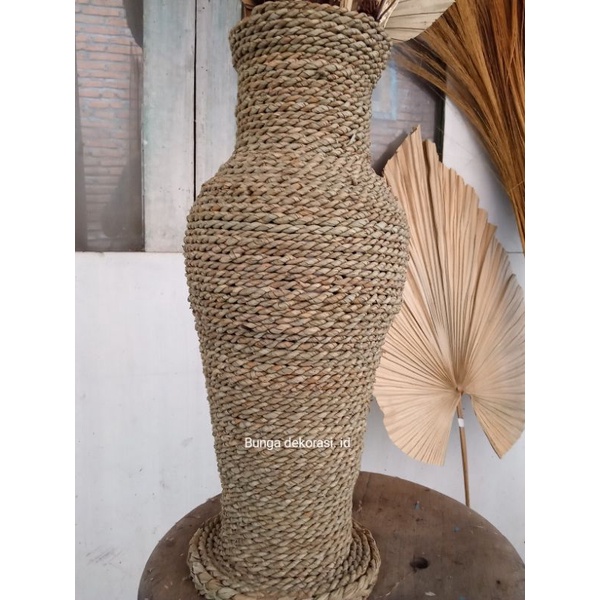 Jual vas guci / pot vas bunga /pot vas bunga kering T40 cm/vas kayu vas ...