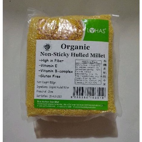 Jual Organic non sticky hulled millet Lohas biji millet | Shopee Indonesia