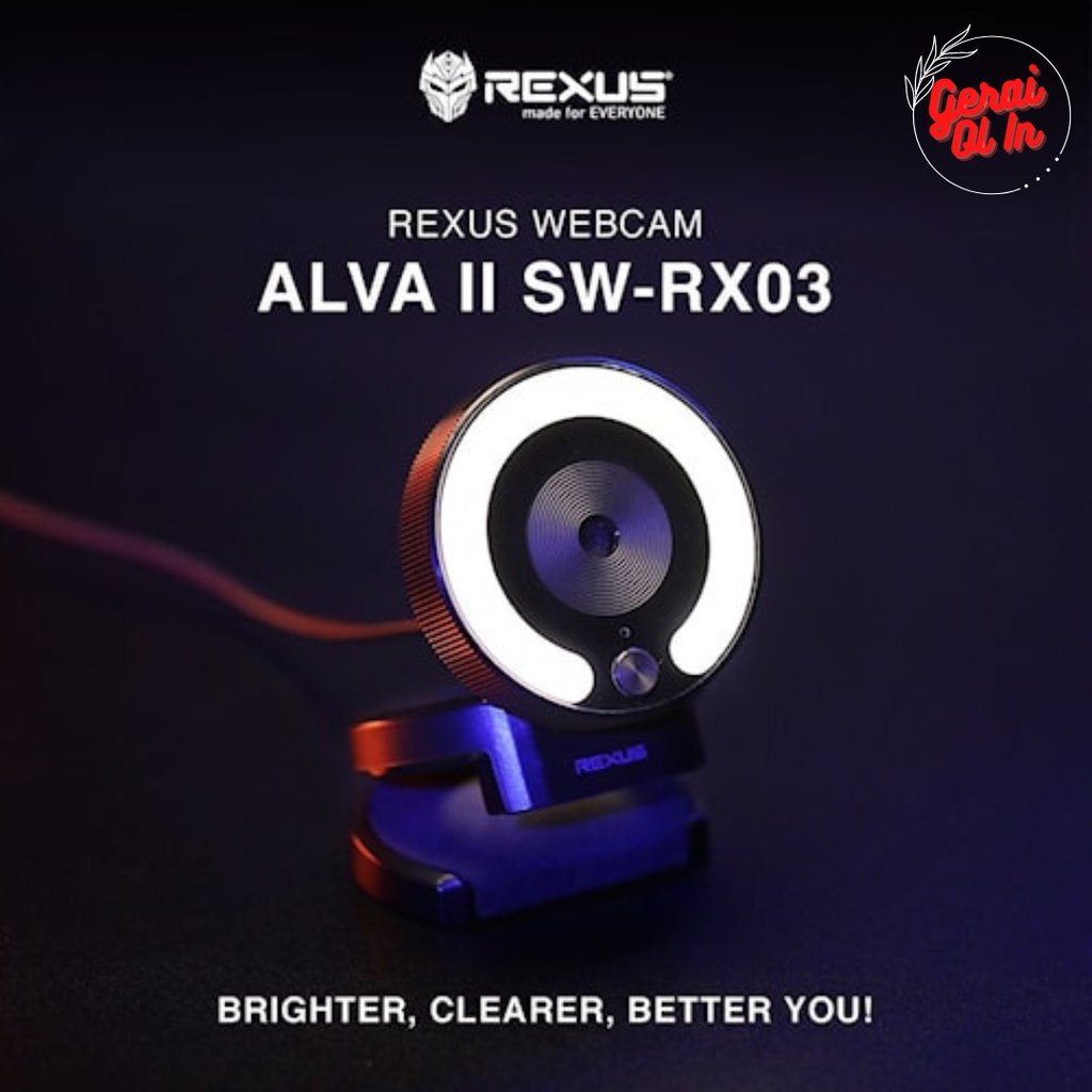 Jual Rexus Webcam Stream Alva SW-RX02 With Mic + Ring Light New Versi ...
