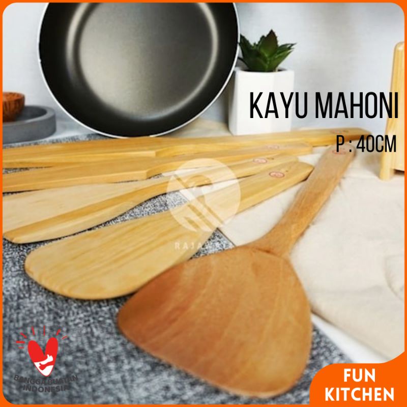 Jual Sutil Kayu Mahoni Lebar - Spatula Kayu Tapal Kuda - Peralatan ...