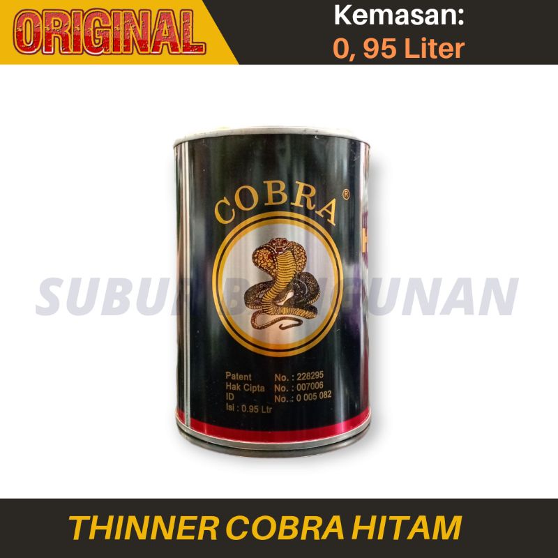 Jual Thinner Cobra Hitam 1 Ltr / Tiner Thiner Hitam Cobra 1 L Pengencer ...