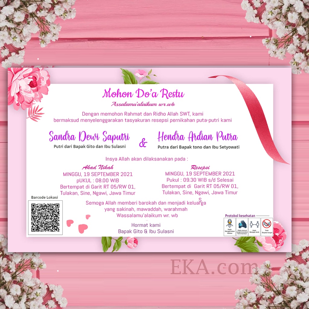 Jual Undangan Punjungan Pernikahan Untuk Nasi Kotak Indonesia|Shopee ...