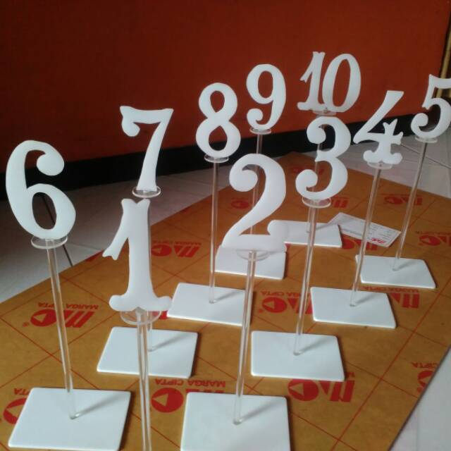 Jual Table number / nomer meja akrilik | Shopee Indonesia