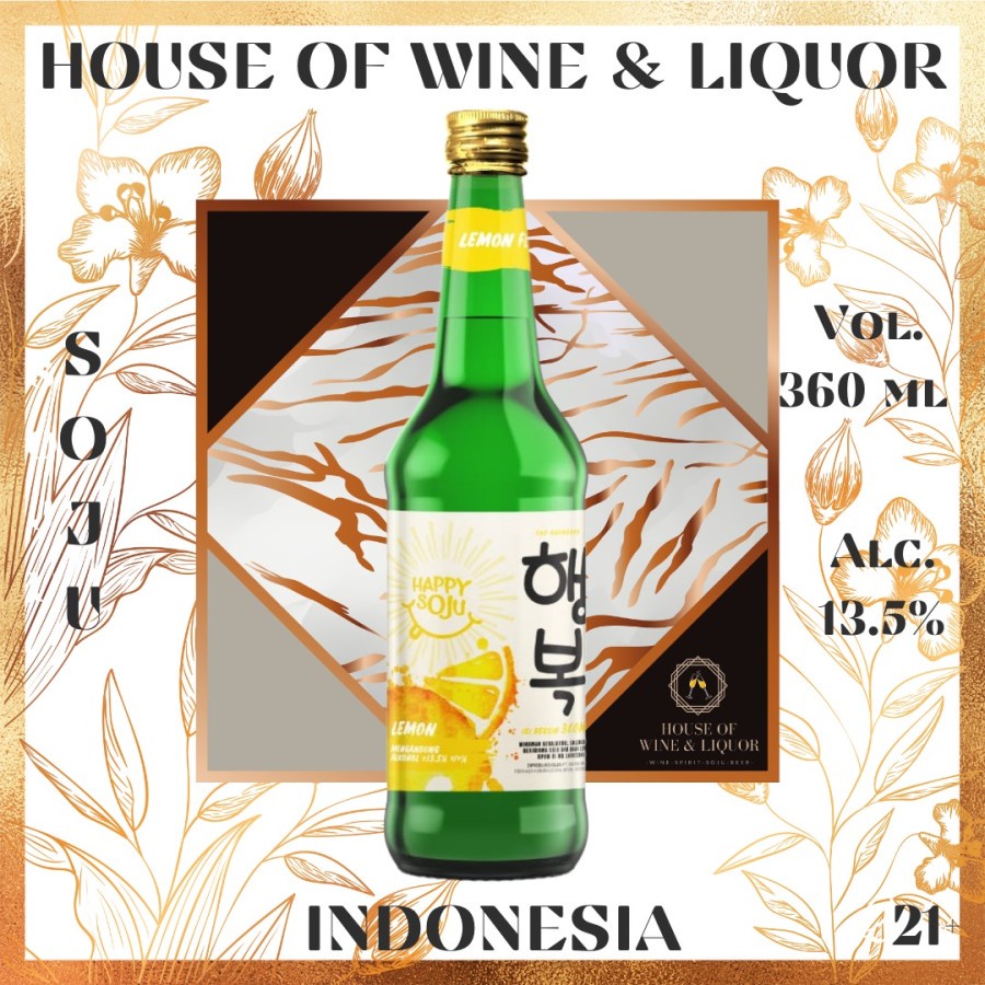 Jual Happy Soju Lemon 360 ML Minuman Alkohol Rasa Lemon | Shopee Indonesia