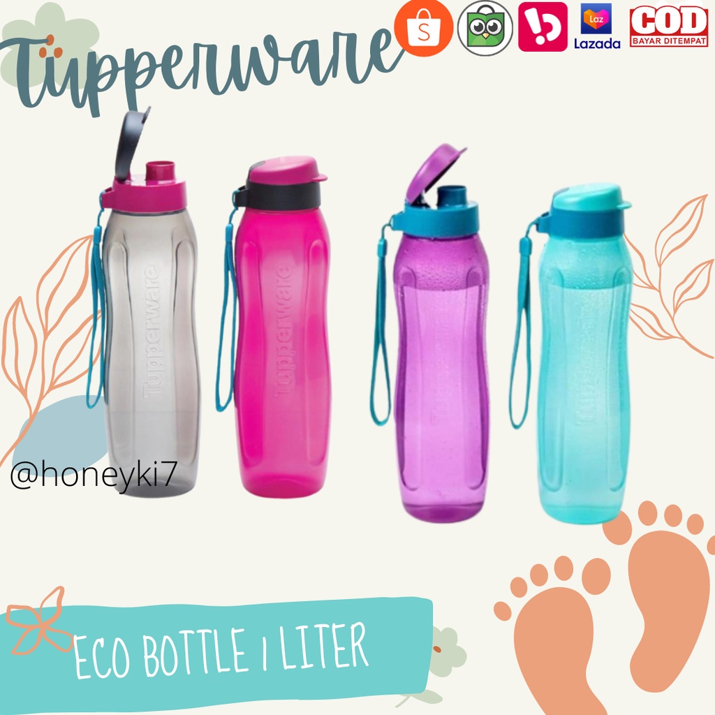 Jual Tupperware Eco Bottle Fliptop 1 Liter | Shopee Indonesia