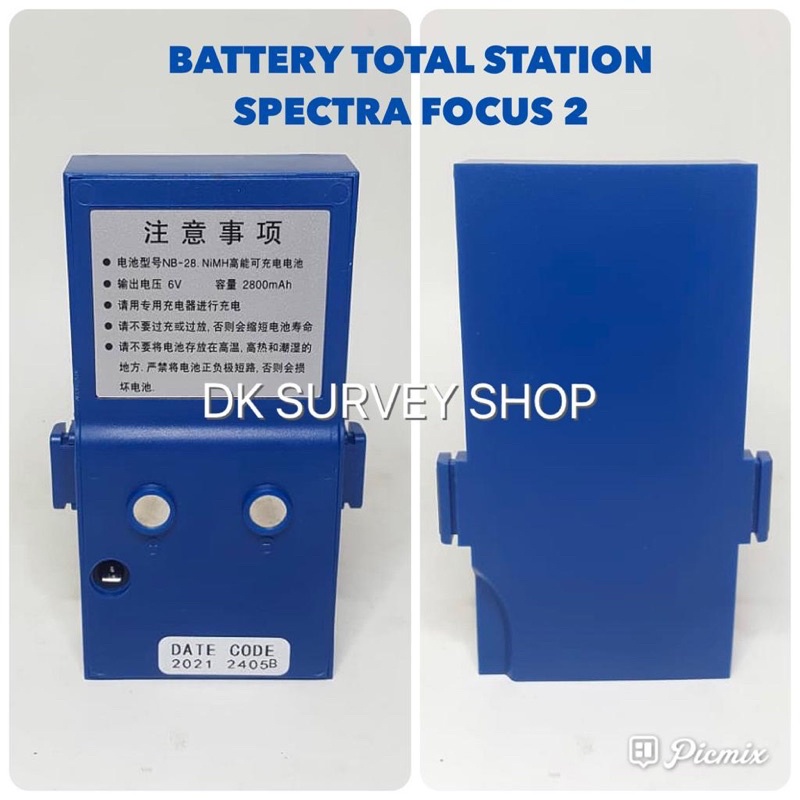 Jual BATTERY TS NB28 utk TOTAL STATION SPECTRA FOCUS 2 - BATERAI TS NB ...