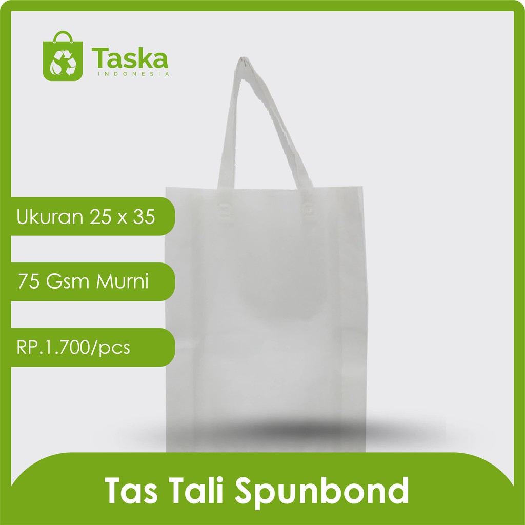 Jual Tas Press Spunbond Tali 25x35 (warna putih) | Shopee Indonesia