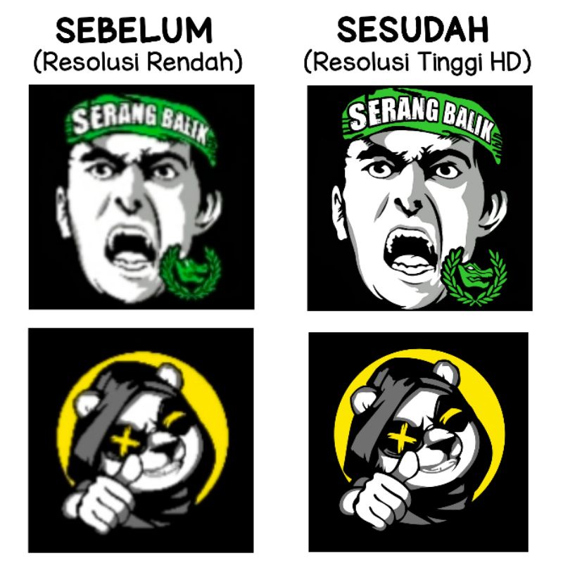 Jual Jasa Tracing Gambar Logo Vector Pecah Pisah Warna Sablon | Shopee ...