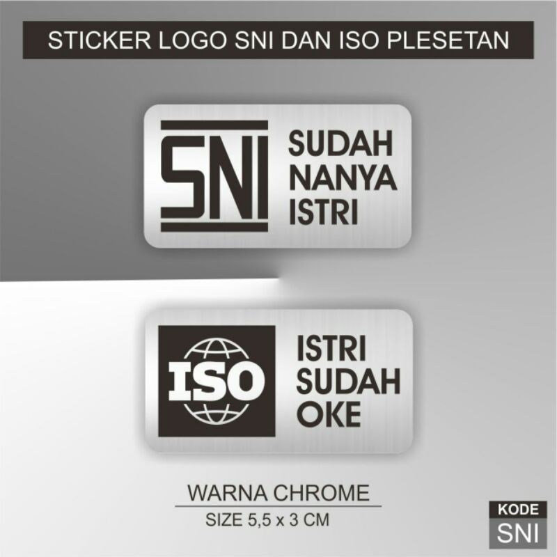 Jual stiker logo sni dan iso plesetan | Shopee Indonesia