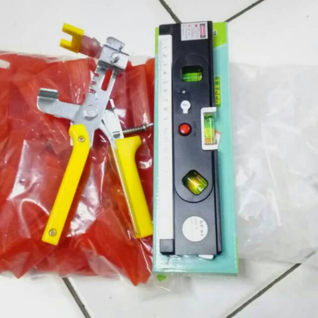 Jual PAKET KOMPLIT ALAT PASANG KERAMIK+METERAN LASER TILE LEVELING ...