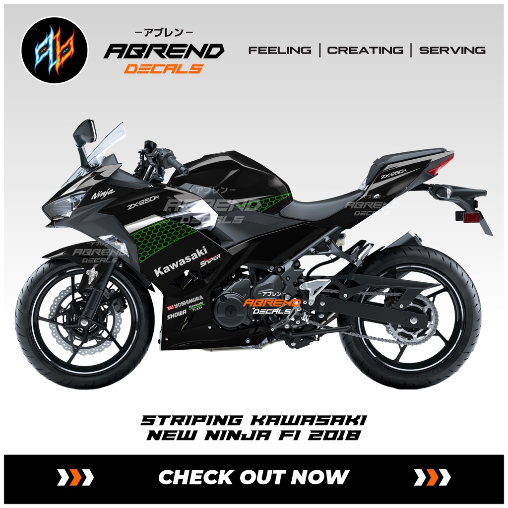 Jual Striping Ninja Fi 2018 / Stiker List Variasi Kawasaki Ninja 250 Fi ...