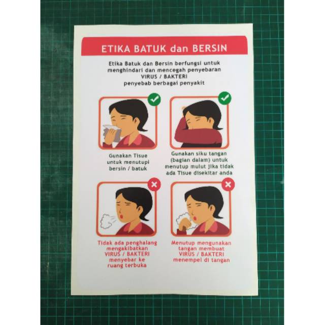 Jual Stiker Tanda ETIKA BATUK DAN BERSIN | Shopee Indonesia