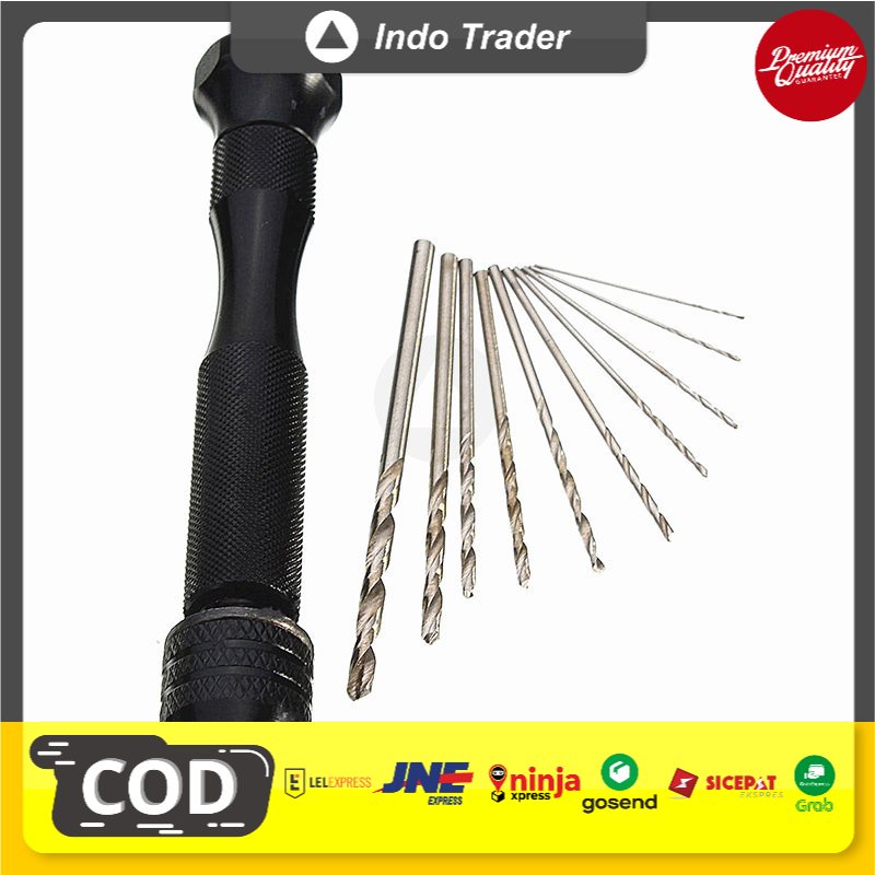 Jual Bor Tangan Manual Kecil Mini Portable Tanpa Kabel 10 Mata Bor ...