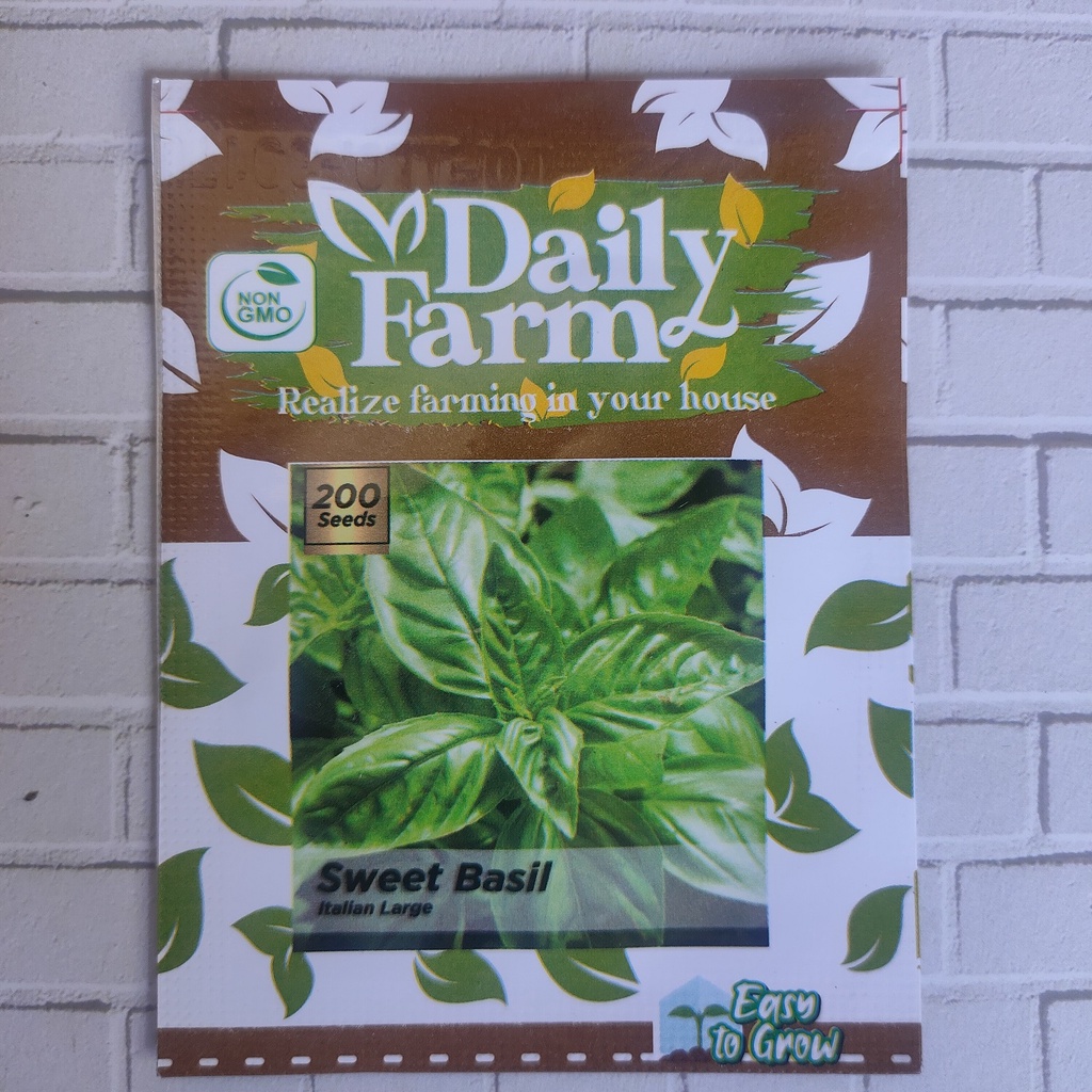 Jual Benih Biji Sweet Basil Italian Large Leaf (Daily Farm) | Shopee ...