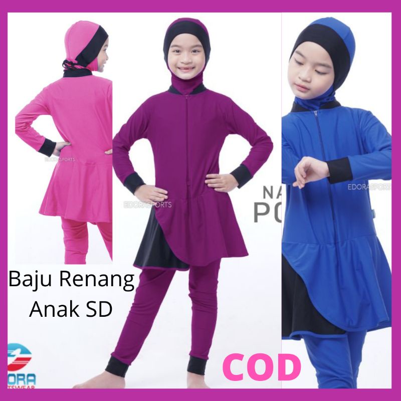 Jual Baju Renang Muslimah Anak SD Edora Nasya Kids | Shopee Indonesia