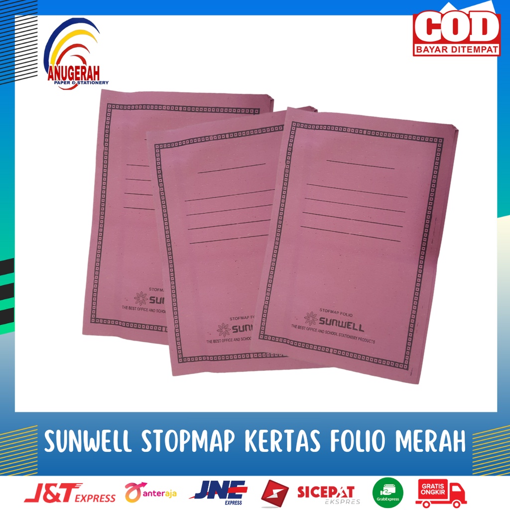 Jual SUNWELL STOPMAP KERTAS MERAH (PAK) | Shopee Indonesia