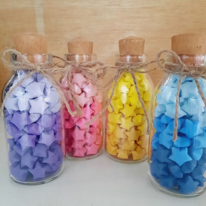 Jual hiasan botol bintang origami gradasi | Shopee Indonesia